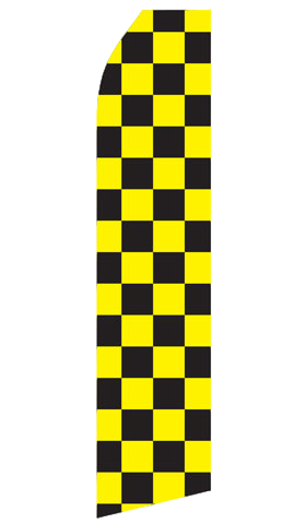 Black and Yellow Checkered Econo Stock Flag | www.regalprint.com