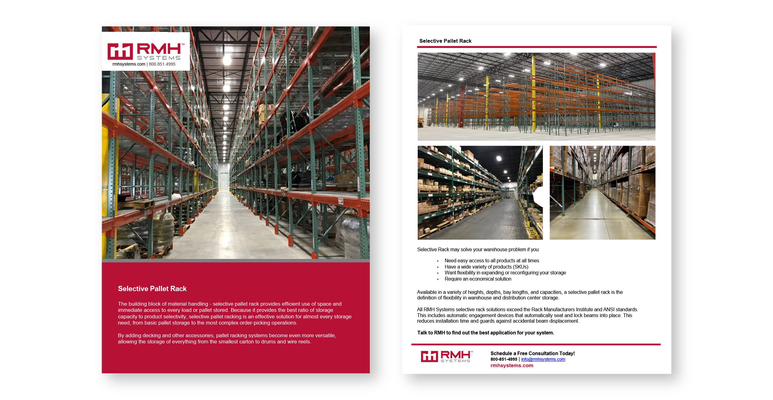 RMH Selective Pallet Rack Flyer | www.regalprint.com